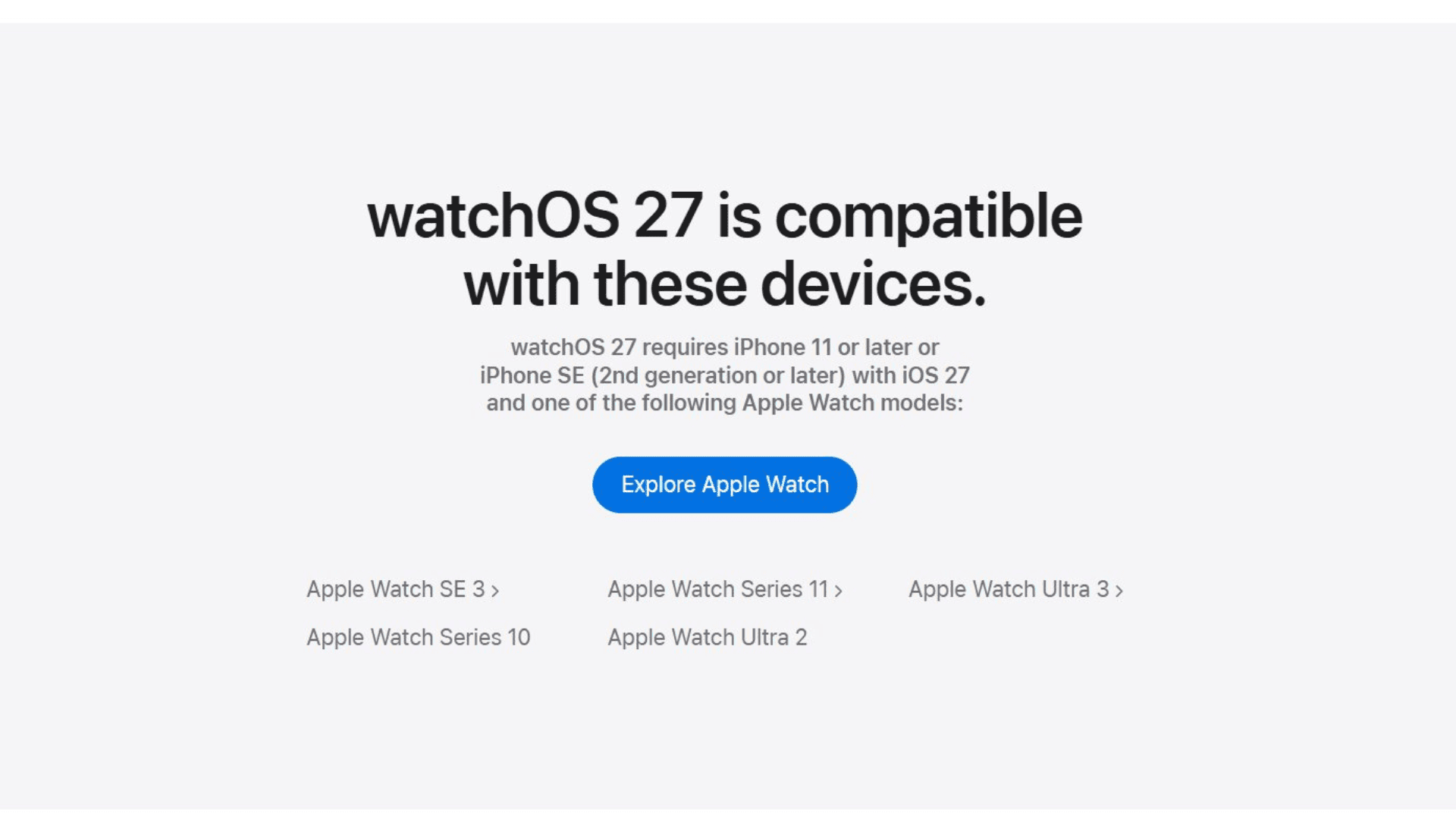 5 Apple Watch Models Miss watchOS 27, and the Reason Is Pure Hardware